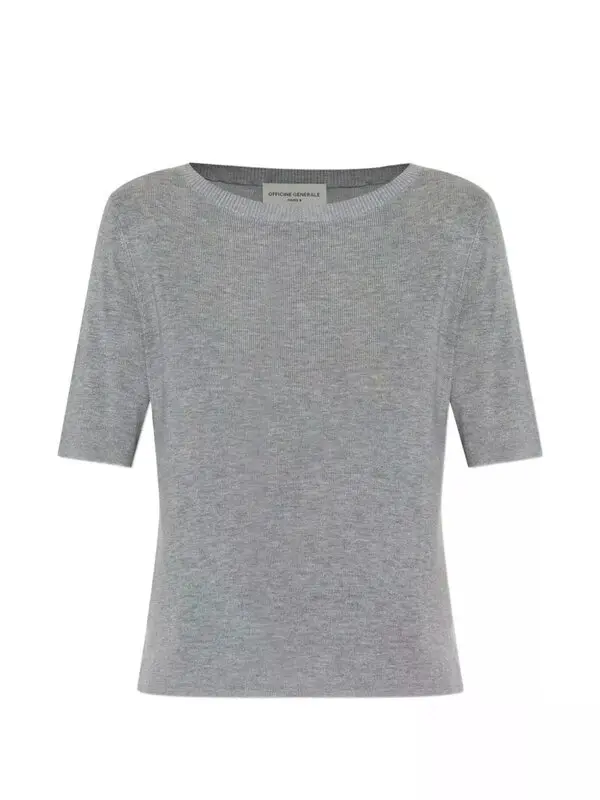 Officine Générale Ribbed Round Neck T-shirt