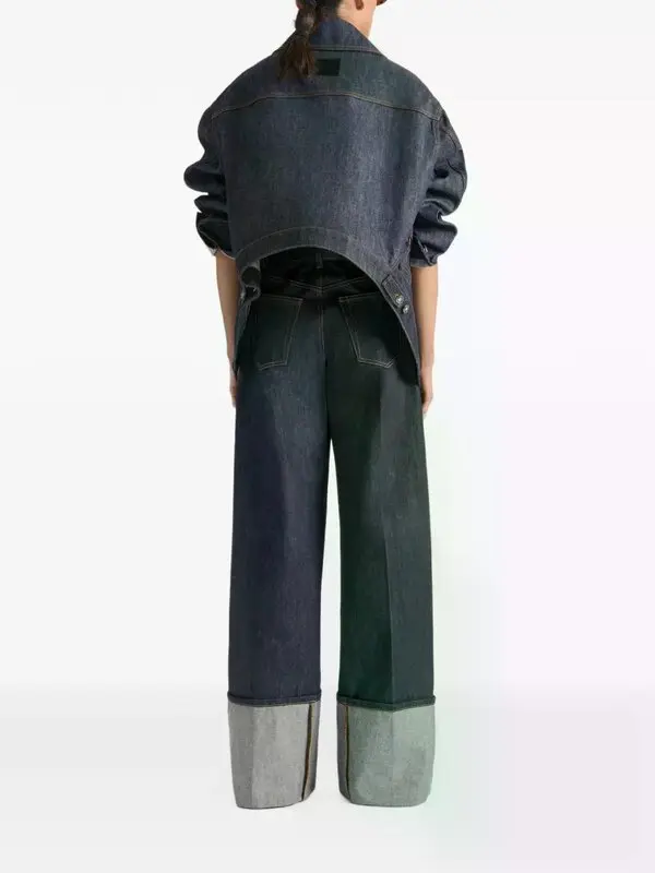 Givenchy Cuffed Wide-leg Jeans