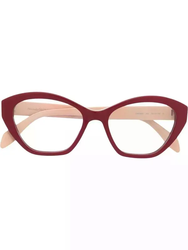 Alexander McQueen Cat-eye Frame Eyeglasses - Red