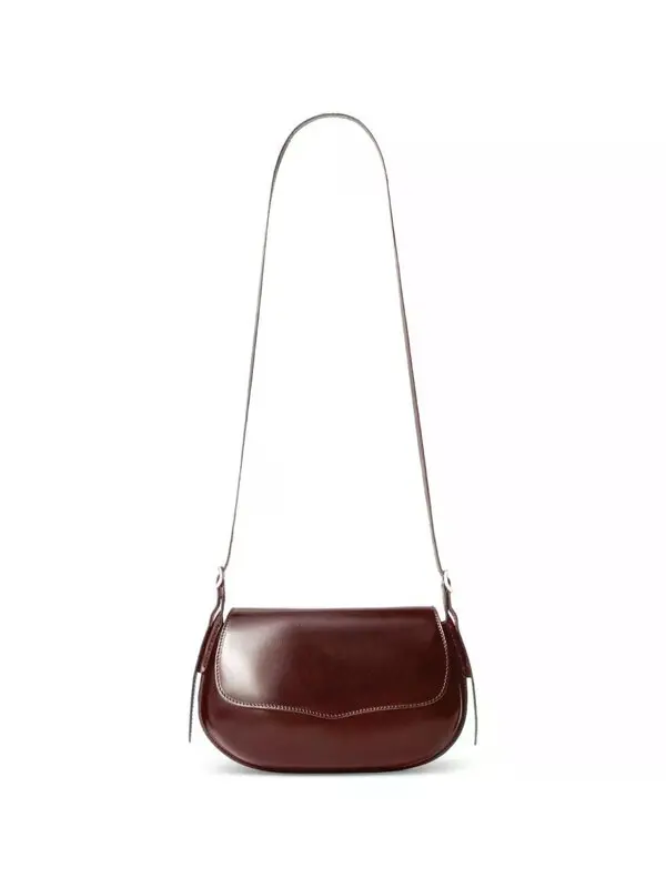 LEMAIRE Burgundy Patinated Belly Shoulder Bag