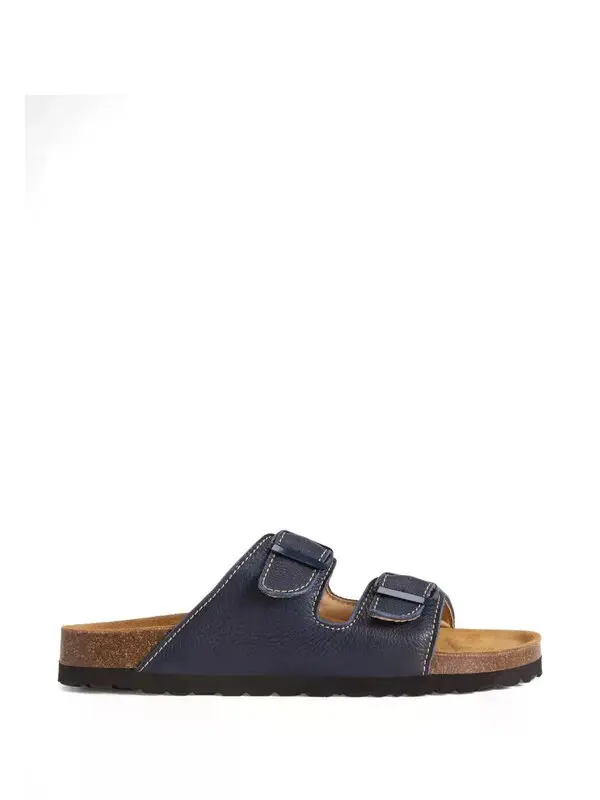 Woolrich Tumbled Leather Buckle Sandals