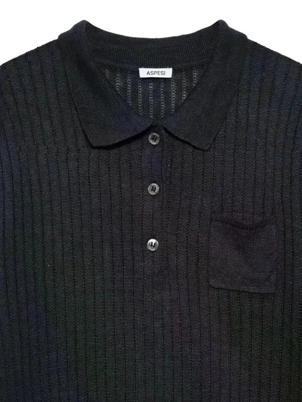 Aspesi Short Sleeve Pocket Polo Shirt - Blue