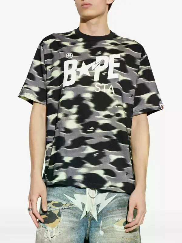 A BATHING APE Camouflage-print Short-sleeve T-shirt