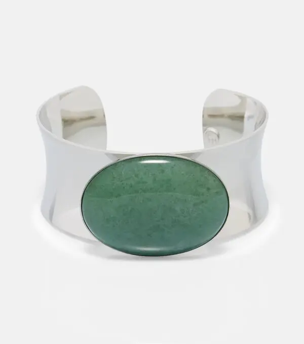 JENNIFER BEHR Johanna Cuff Bracelet With Natural Stone - Silver
