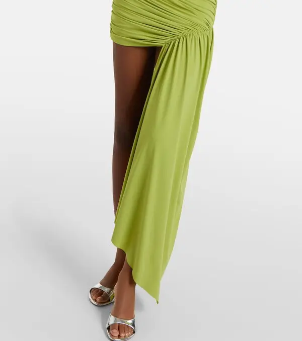 DE LA VALI Ravenna Draped Jersey Mini Dress