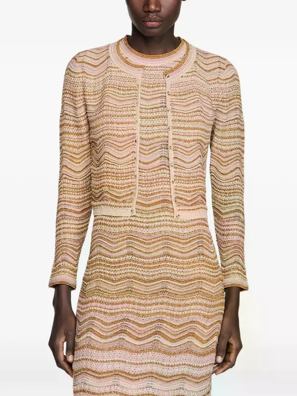 Sandro Decorative Knit Cardigan