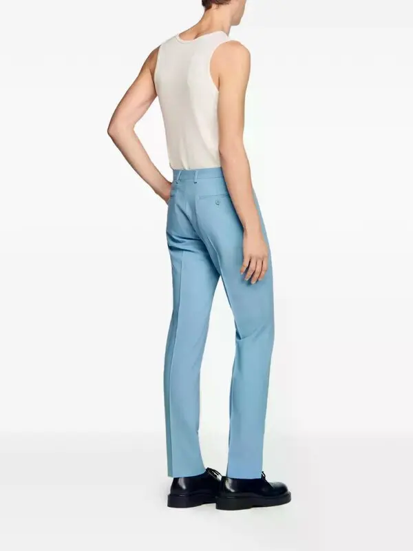 Sandro Wool Suit Trousers - Blue