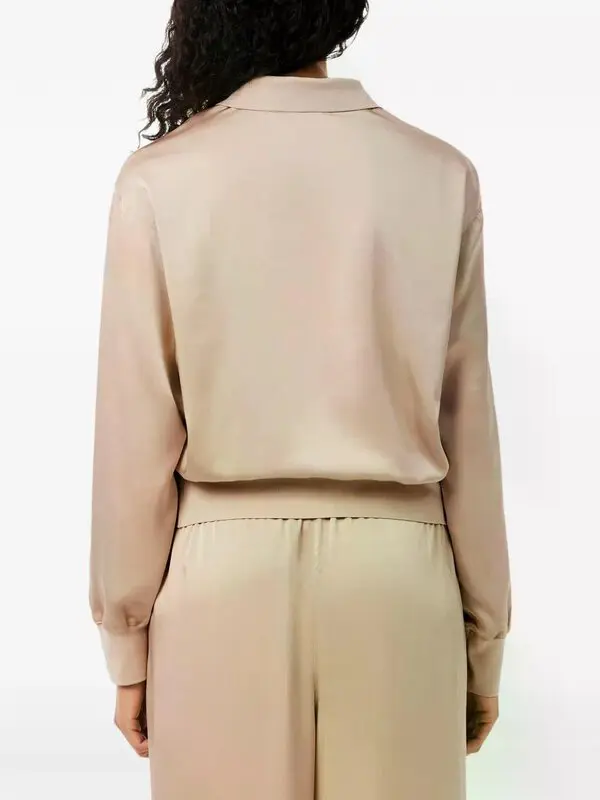 Lacoste Relaxed-fit Satin Polo Top