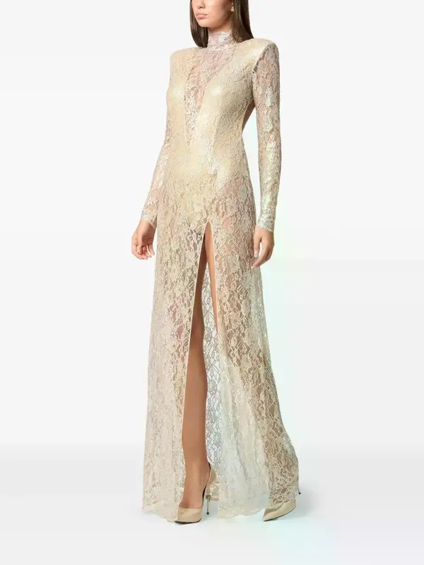 Philipp Plein Lace Maxi Dress - Neutrals