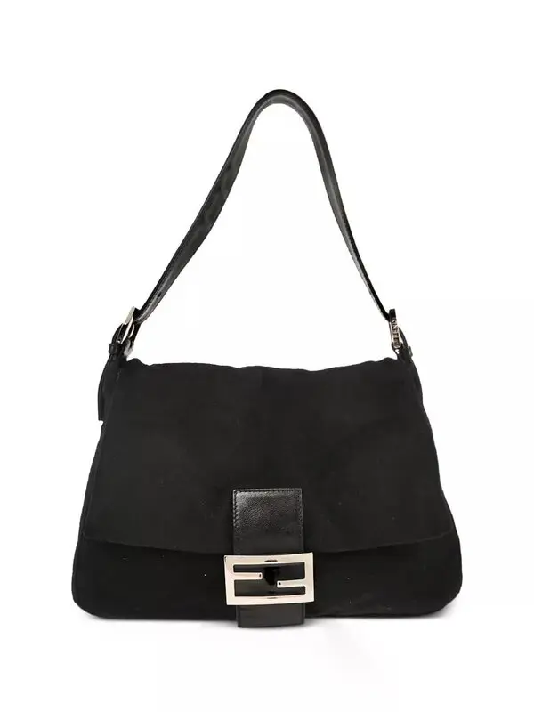 Fendi 2009 Mamma Baguette Buckle Handbag - Black