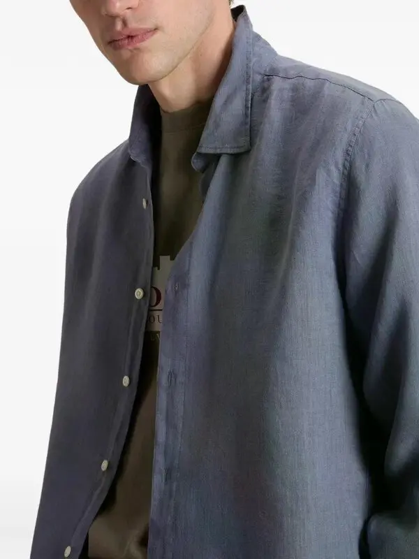 Woolrich Button Long-sleeved Shirt - Blue