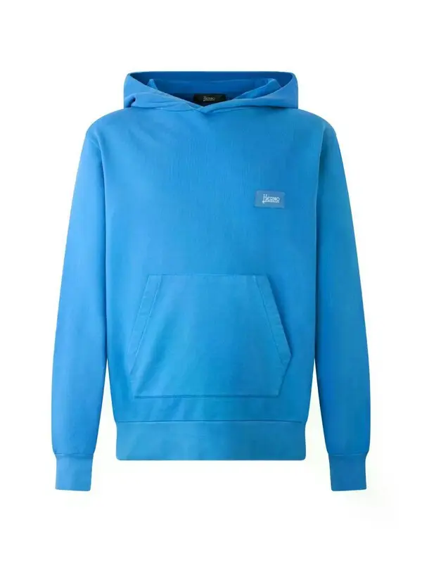 Herno Long-sleeved Hoodie - Blue