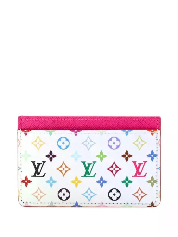 LOUIS VUITTON X Takashi Murakami Monogram Multicolor With Leather Card Holder - Pink