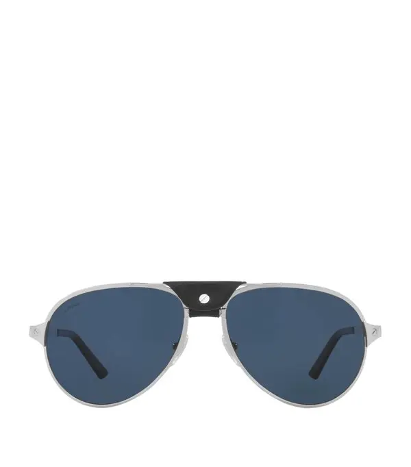 Cartier Metal Ct0034s Aviator Sunglasses - Silver