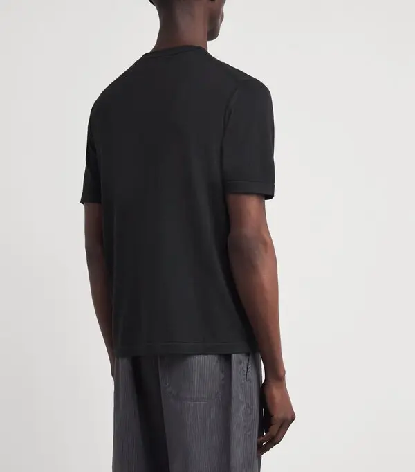 Simkhai Silk-blend Duke T-shirt - Black