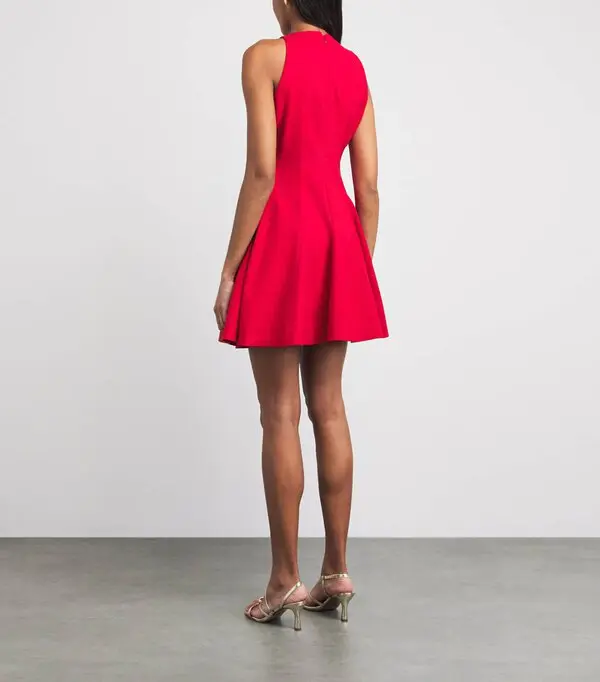 Maje Linen-blend Mini Fit-and-flare Dress