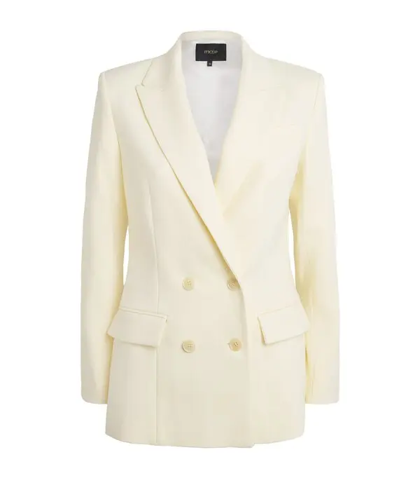 Maje Double-breasted Notched Lapel Blazer