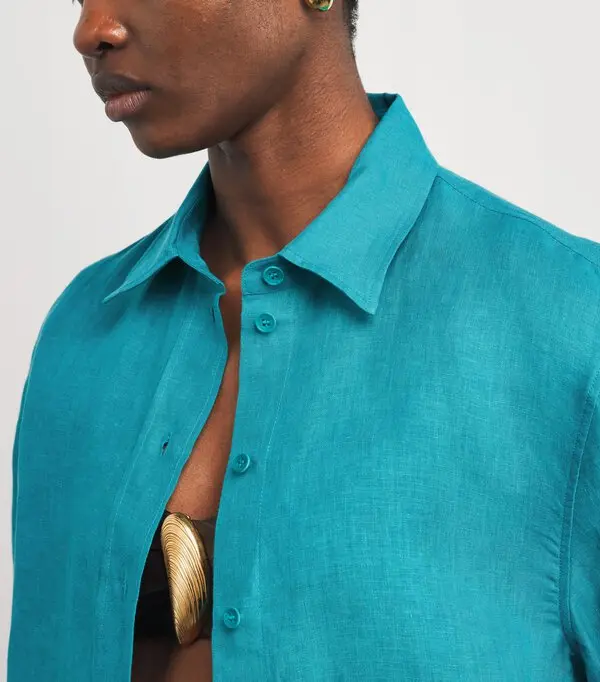 ERES Linen Oversized Shirt - Blue