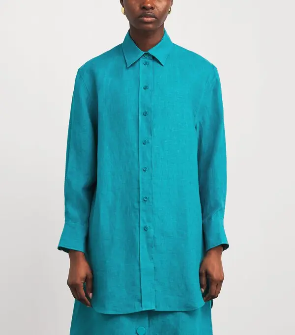 ERES Linen Oversized Shirt - Blue