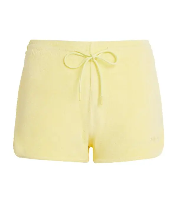 Hunza G Cotton Terry Towelling Shorts - Yellow