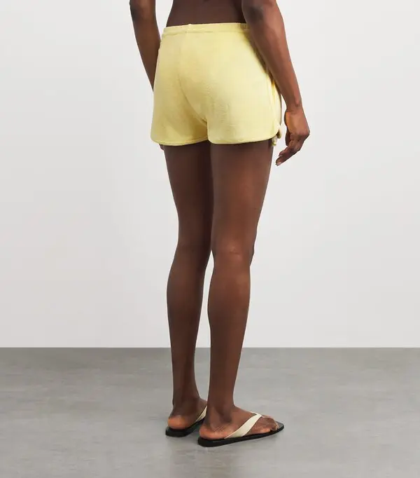 Hunza G Cotton Terry Towelling Shorts - Yellow