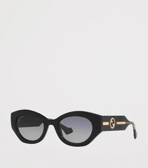 Gucci Injected Oval Sunglasses
