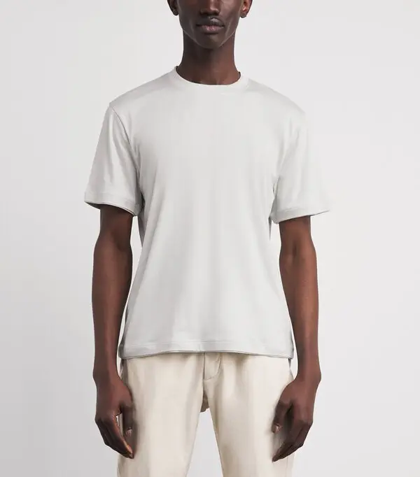 Eleventy Cotton-modal T-shirt - Beige