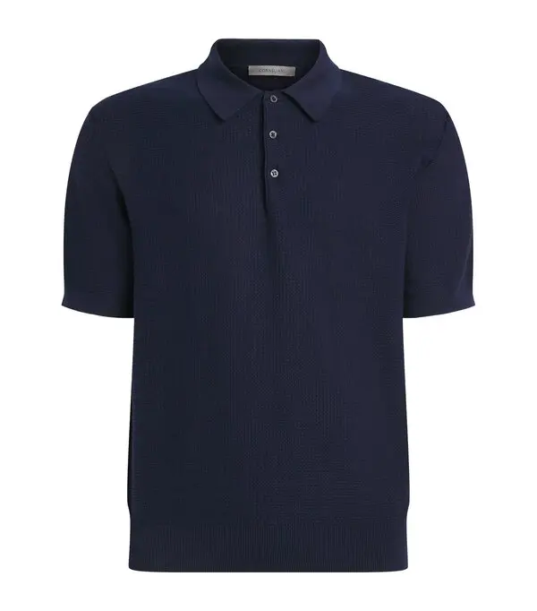 Corneliani Pima Cotton Basketweave Polo Shirt