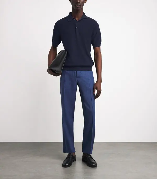 Corneliani Pima Cotton Basketweave Polo Shirt