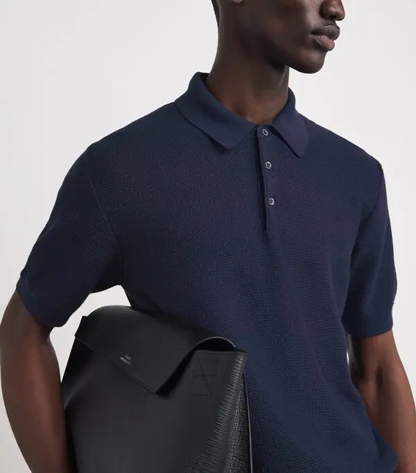 Corneliani Pima Cotton Basketweave Polo Shirt