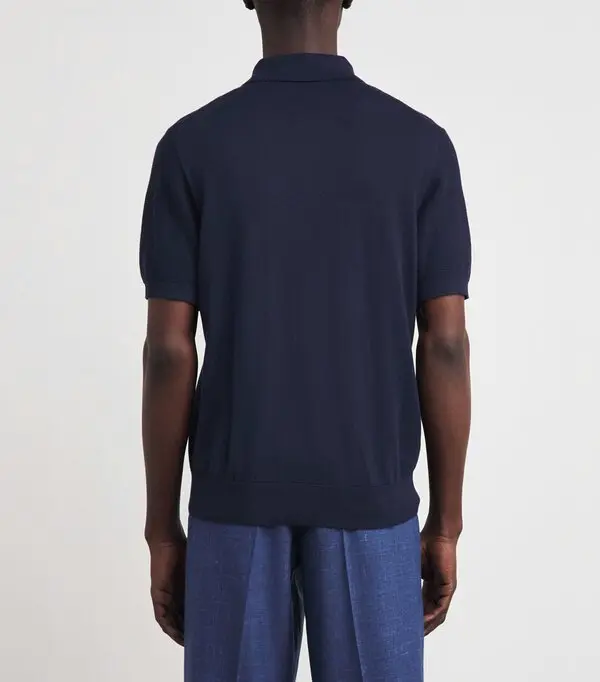 Corneliani Pima Cotton Basketweave Polo Shirt