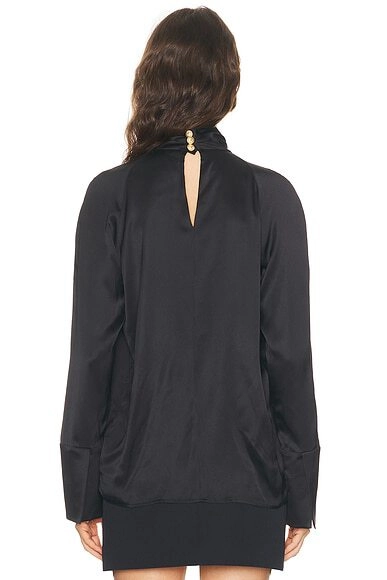 Balmain Draped Silk Blouse
