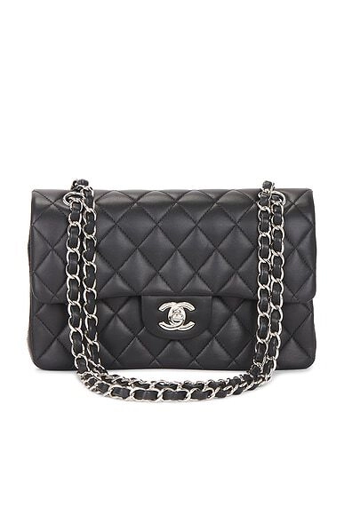 Chanel Lambskin Small Classic Double Flap Bag - Black
