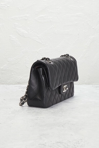 Chanel Lambskin Small Classic Double Flap Bag - Black