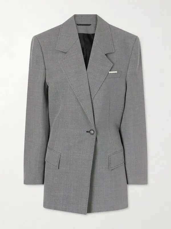 Attico Wool And Cotton-blend Blazer
