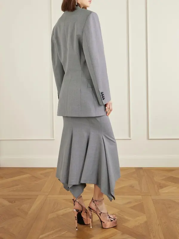 Attico Wool And Cotton-blend Blazer