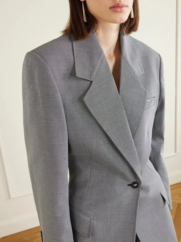 Attico Wool And Cotton-blend Blazer