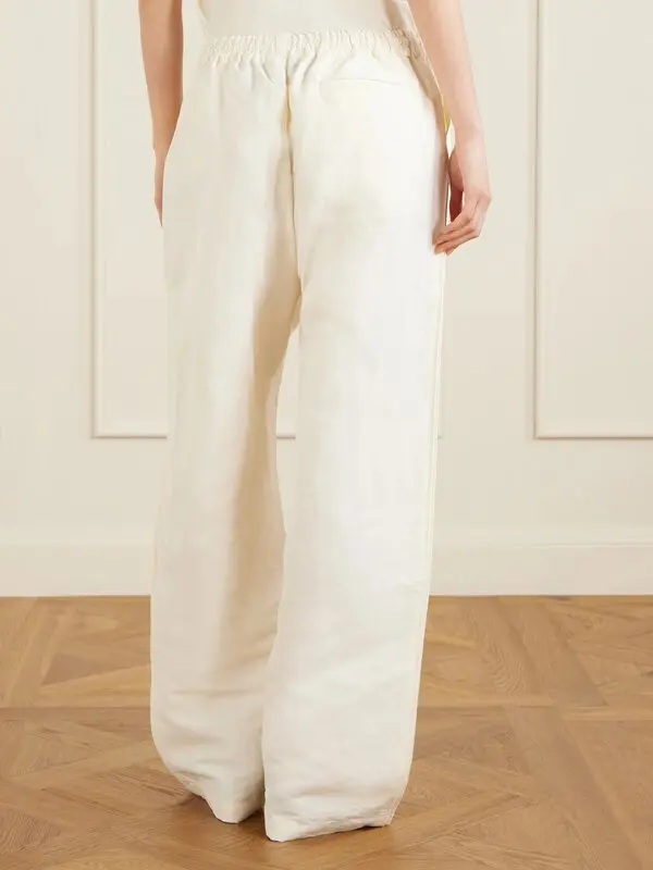 WILLY CHAVARRIA Ruff Rider Shell Wide-leg Track Pants