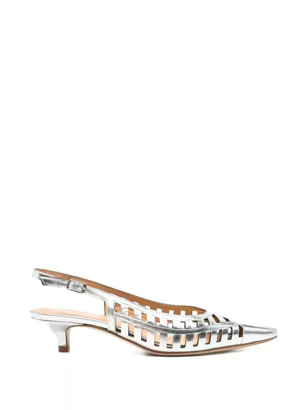 JULIE DEE Tone Cut-out Pumps - Silver