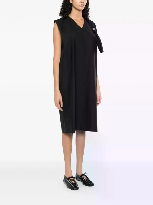 JNBY Sculptural V-neck Midi Dress