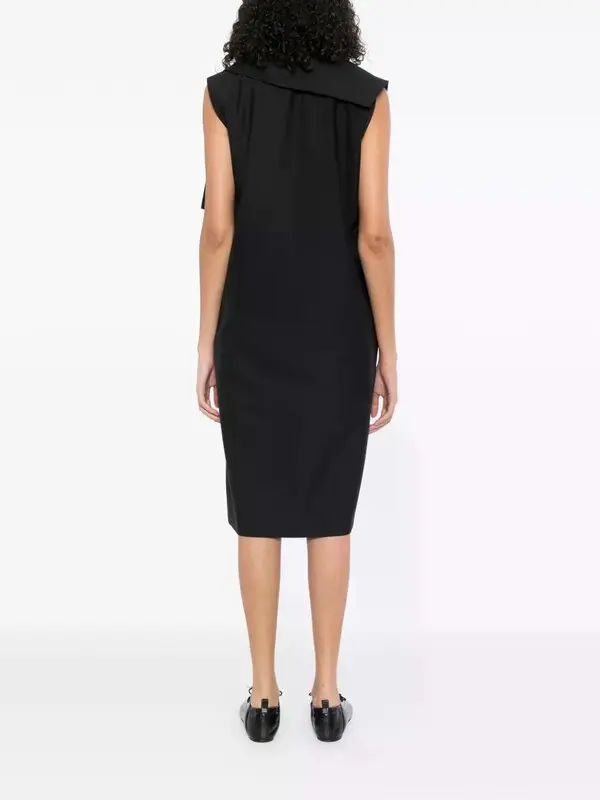 JNBY Sculptural V-neck Midi Dress