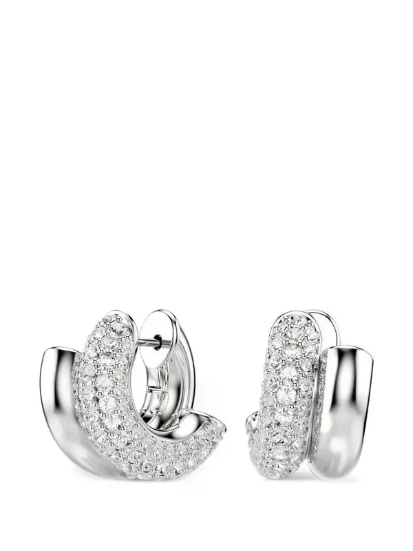SWAROVSKI Dextera Crystal Embellished Hoop Earrings - Silver
