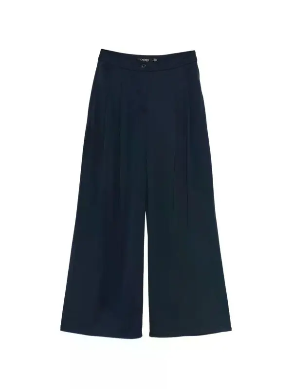 Ralph Lauren Dart Detail Wide Leg Trousers - Blue