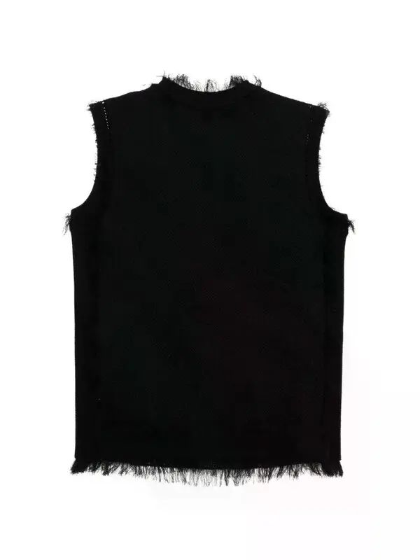 JNBY Fringed Knit Vest Top - Black
