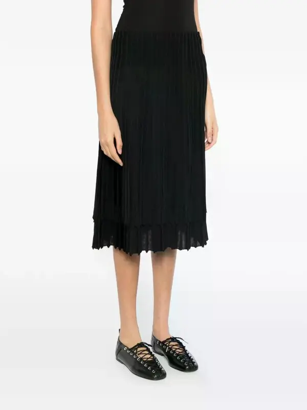 JNBY Textured Midi Skirt With Fringed Hem