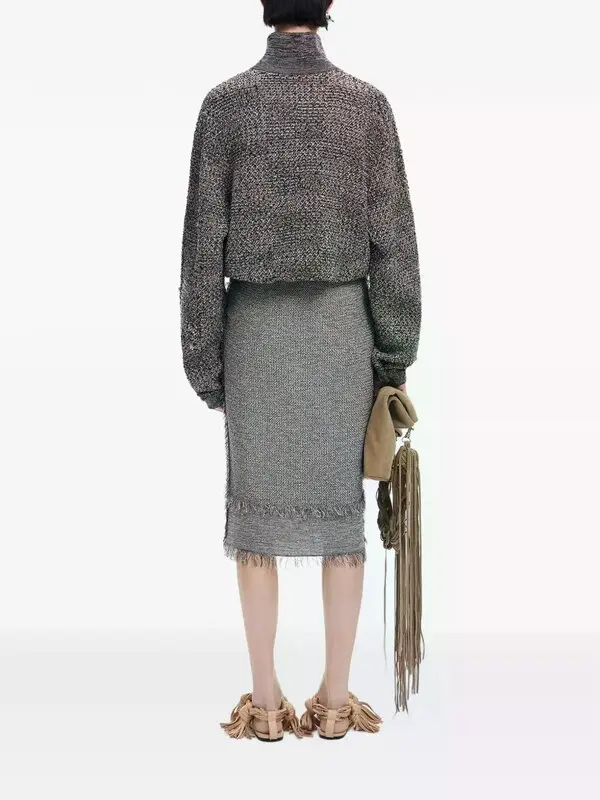 JNBY Fringed Midi Skirt - Grey