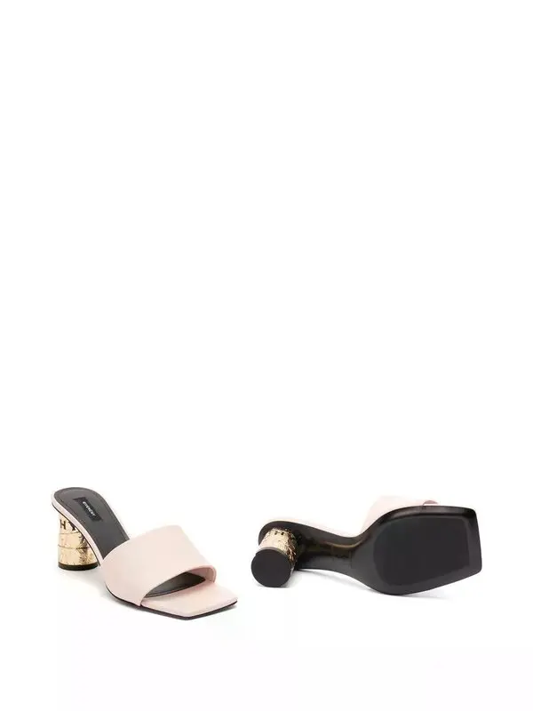 Givenchy Tape Heeled Leather Sandals - Neutrals