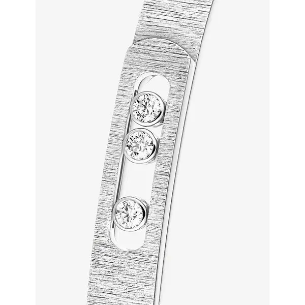 Messika Move Noa Chiseled 18ct Gold And Diamond Bangle Bracelet - White