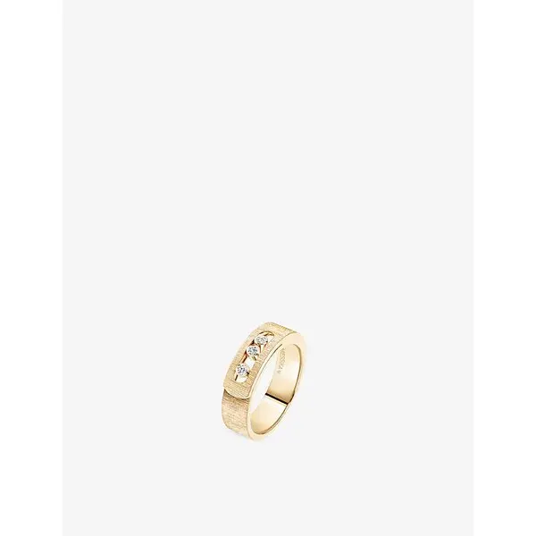 Messika Move Noa Chiseled 18ct Gold And 0.1ct Diamond Ring - Yellow