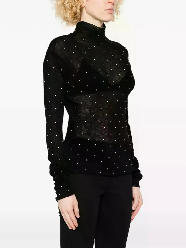 Rabanne Embellished Roll Neck Top